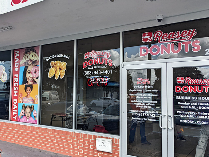 A donut shop that's more than meets the eye! Reasey Donuts' unassuming storefront hides a world of sugary delights waiting to be discovered.