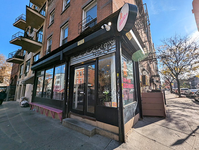 A donut shop that's more inviting than your grandma's kitchen? Fan-Fan Doughnuts' storefront is a sugar-coated siren call to carb lovers everywhere.