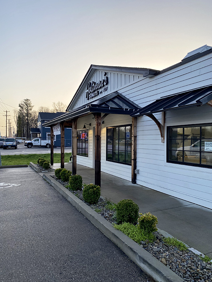 A slice of donut heaven on Earth! Holtman's charming exterior promises sweet delights within, like a modern-day Willy Wonka's factory for the circular confection connoisseur.