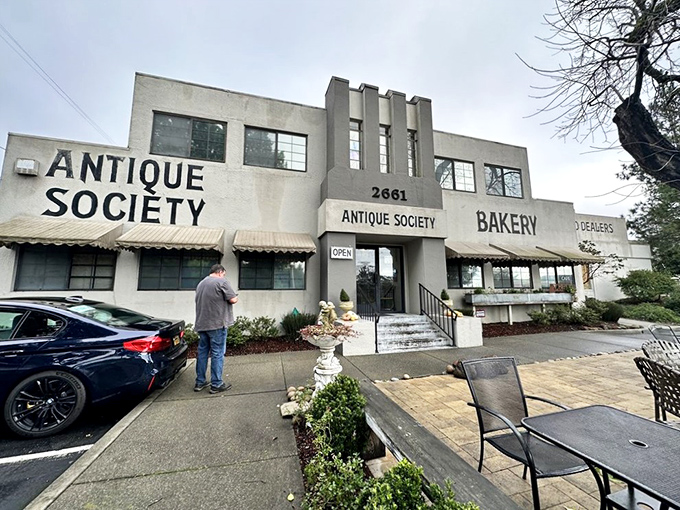 Welcome to Antique Society, where the past comes alive! This unassuming exterior houses a treasure trove of memories waiting to be rediscovered.