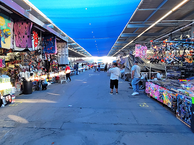 Step into a bargain hunter's paradise! This corridor stretches as far as the eye can see, like a bargain hunter's Field of Dreams.