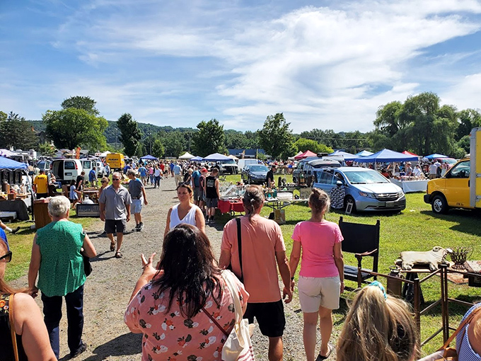 A treasure hunter's paradise! The Elephant's Trunk Flea Market sprawls out like a real-life version of "Where's Waldo?" for antique enthusiasts.