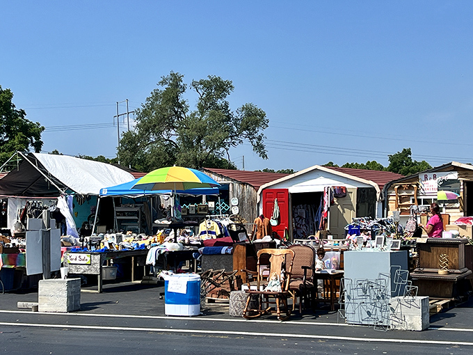 Step right up to bargain heaven! This colorful maze of stalls is like a real-life treasure map, where X marks the spot for your next great find. 