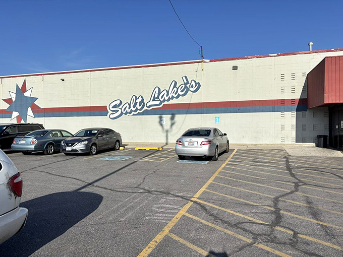 Welcome to the bargain hunter's paradise! This no-frills entrance is like a portal to a wonderland of weird and wonderful treasures