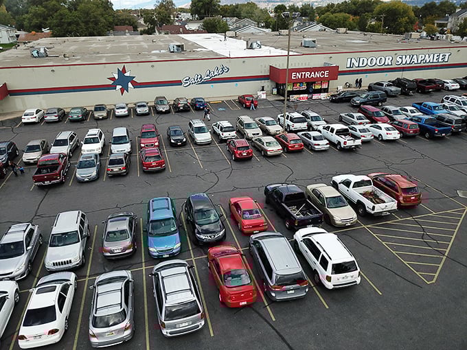 Welcome to the bargain hunter's paradise! This no-frills entrance is like a portal to a wonderland of weird and wonderful treasures.