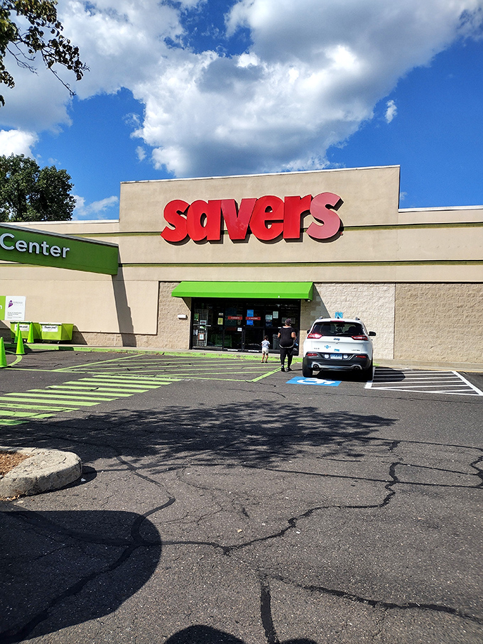 Welcome to Savers, where bargain hunting becomes an Olympic sport. This unassuming exterior hides a treasure trove that would make Indiana Jones jealous.