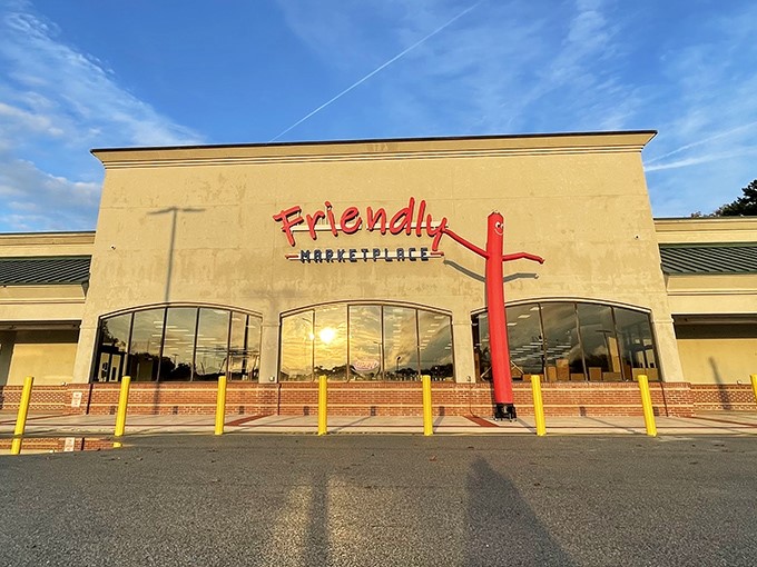 Welcome to bargain heaven! This cheerful yellow facade promises a treasure trove of deals inside, where your wallet can breathe a sigh of relief.