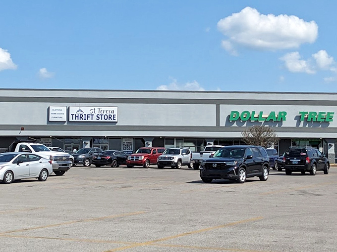 Welcome to the treasure trove! St. Vincent de Paul Thrift Store's unassuming exterior belies the wonders within. It's like finding a secret passage to Narnia, but with more vintage clothing.