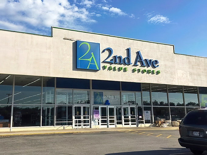 Welcome to the mothership of secondhand treasures! This massive storefront promises a universe of bargains waiting to be discovered inside.