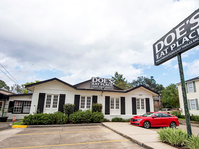 Doe's Eat Place: Where steak dreams come true and diet plans go to die. This unassuming white building houses a carnivore's paradise that'll make your taste buds do a happy dance.