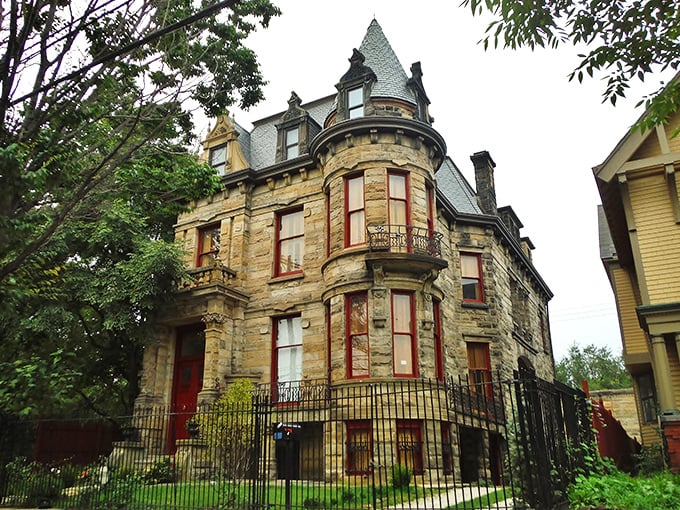 Gothic grandeur meets Addams Family chic! Franklin Castle's imposing facade whispers tales of mystery, inviting the brave to uncover its secrets.
