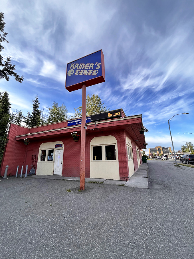 Welcome to Kriner's Diner, where the sign is as inviting as the aroma wafting from inside. This unassuming brick building holds more culinary treasures than a pirate's chest!