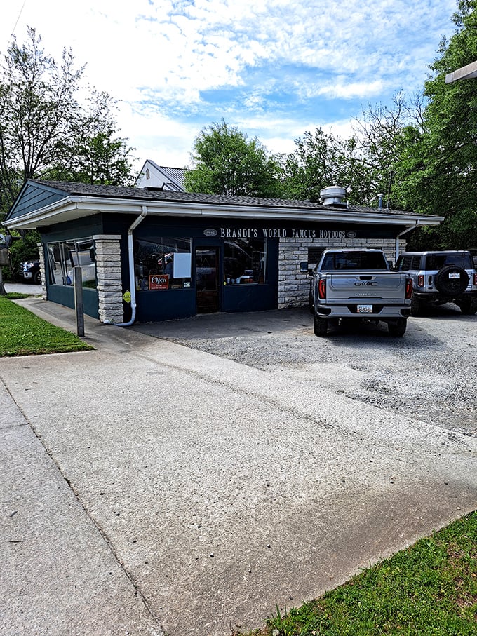 A humble facade with a bold claim: Brandi's World Famous Hot Dogs stands ready to prove its worth. This unassuming spot might just be Marietta's best-kept secret!