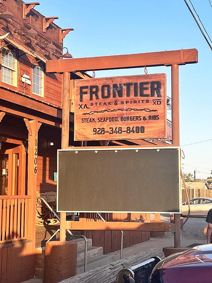 Howdy, partner! This ain't your average saloon &ndash; Frontier Steak & Spirits beckons with rustic charm and the promise of a rootin' tootin' good meal.