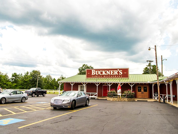 Welcome to chicken paradise! Buckner's Family Restaurant greets you with Southern charm and a giant rooster that's more than just eye candy.