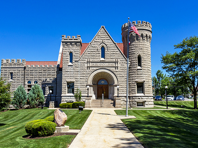 Who needs Hogwarts when you've got this literary fortress? The Brumback Library's exterior is more magical than a bookworm's daydream.