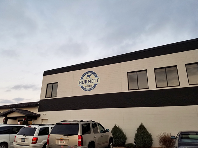 Welcome to cheese paradise! Burnett Dairy's exterior promises a world of dairy delights, standing proud like a beacon of hope for cheese lovers everywhere.