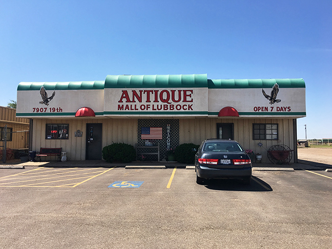 Welcome to the time machine! This unassuming exterior hides a treasure trove of memories waiting to be rediscovered. It's like stepping into your cool grandma's attic, if she collected everything.