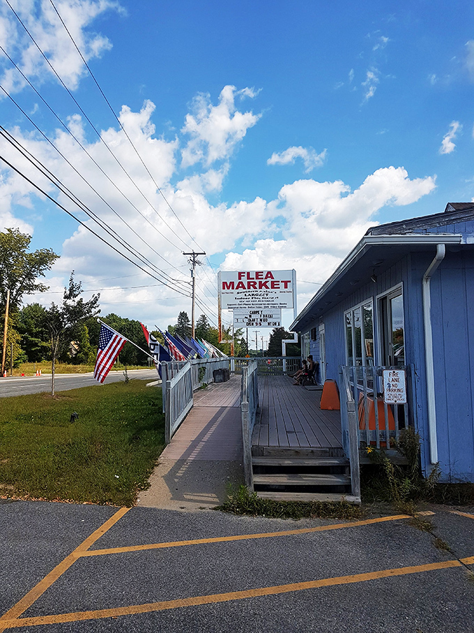 Welcome to the time machine! This unassuming exterior hides a wonderland of nostalgia and treasures waiting to be discovered.