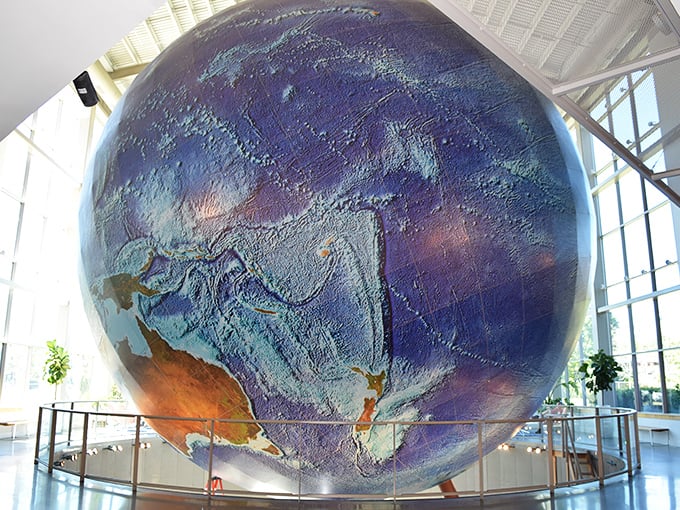 "Honey, I blew up the globe!" Eartha's colossal presence dwarfs visitors, offering a jaw-dropping perspective on our big blue marble.