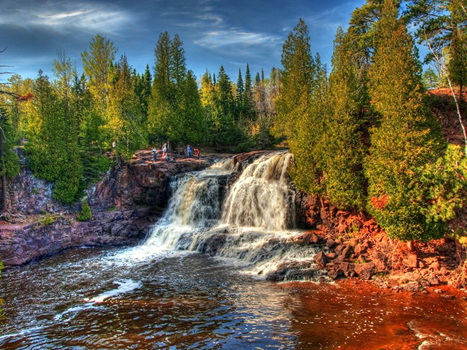 Nature's own water park! These cascading falls at Gooseberry are like Mother Earth's version of a multi-tiered fountain – only way cooler and with 100% more fish.