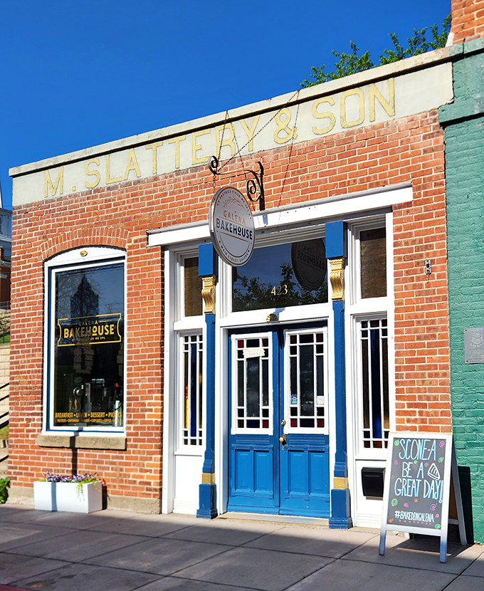 Step into a storybook! This charming facade is like Willy Wonka's factory, if he traded chocolate for muffins and moved to small-town Illinois.