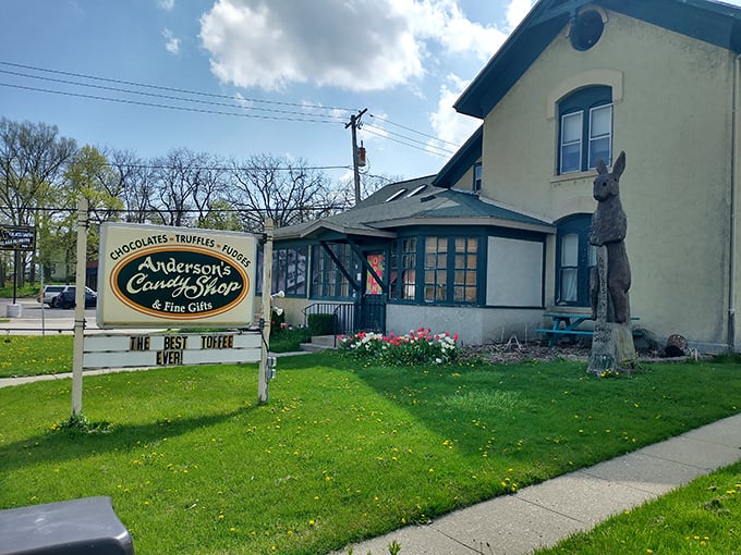 Step into sweetness! Anderson's Candy Shop looks like it jumped straight out of a Norman Rockwell painting, but with better chocolate.