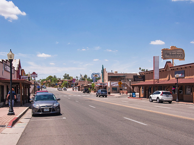 "Howdy, partner!" Wickenburg's main street is a time machine, whisking you back to the Wild West. Wooden storefronts and vintage signs transport you to a world where cowboys still roam.