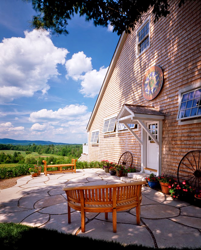 A postcard-perfect scene: Cellardoor Winery's charming exterior invites you to step into a world where Maine meets Napa Valley.