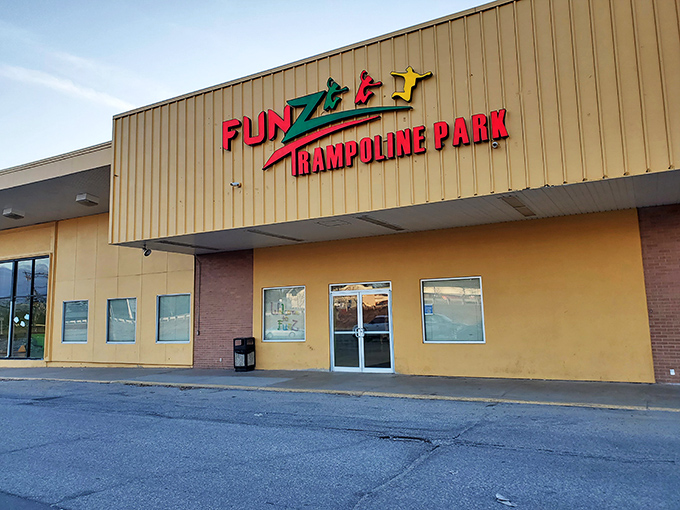 Welcome to FunZ, where childhood dreams come to life! This vibrant yellow facade promises a world of bouncy adventures inside.