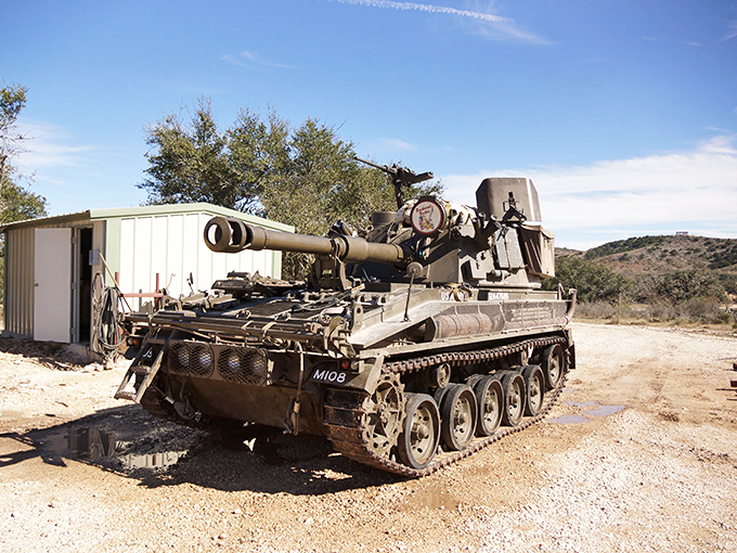 Tanks for the memories! This beast of a machine isn't just for show &ndash; it's your ticket to a rumbling, tumbling adventure through Texas Hill Country.