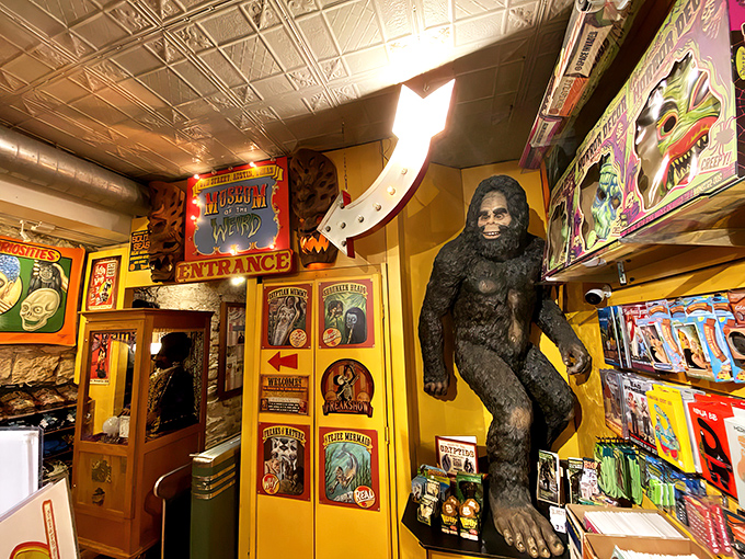 Step right up to the weird and wonderful! This neon sign promises a journey into Austin's strangest corners.