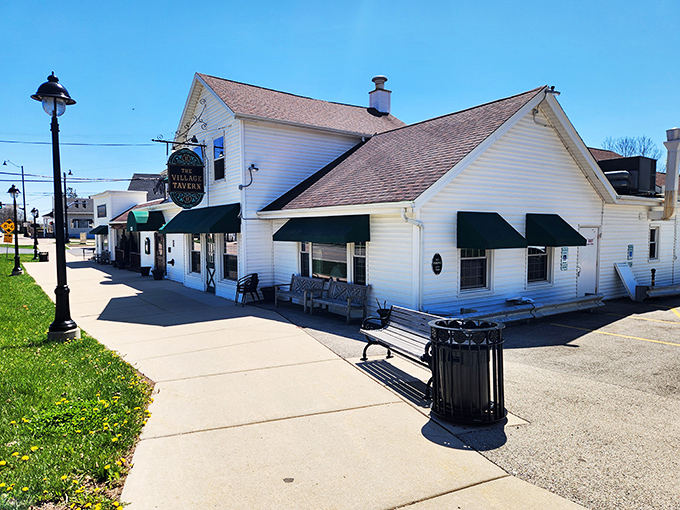A slice of Americana served with a side of history! The Village Tavern's charming exterior beckons you to step back in time and indulge in some good old-fashioned hospitality.