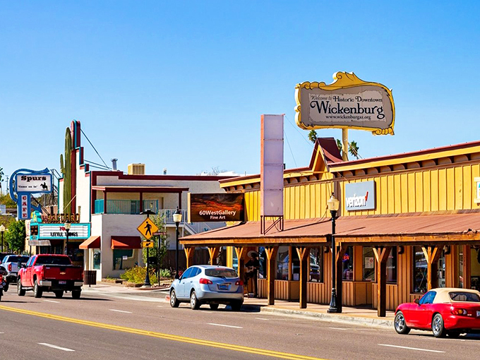 "Howdy, partner!" Wickenburg's main street is a time machine, whisking you back to the Wild West. Wooden storefronts and vintage signs transport you to a world where cowboys still roam.