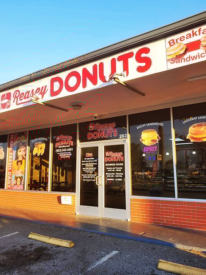A donut shop that's more than meets the eye! Reasey Donuts' unassuming storefront hides a world of sugary delights waiting to be discovered.