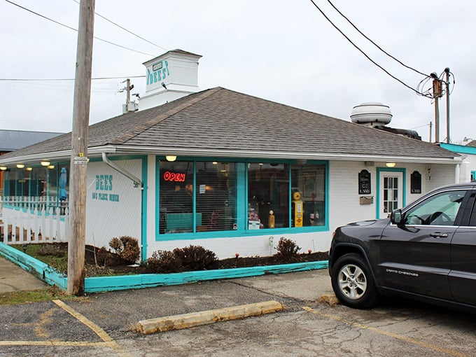 Step back in time! Dee's 50's Place Diner is a turquoise treasure trove of nostalgia, beckoning hungry time travelers with its retro charm and promise of comfort food galore.