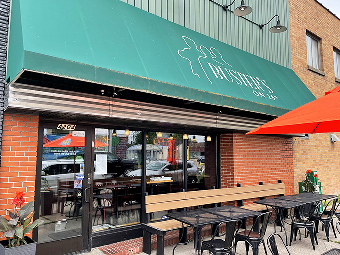 A green oasis in the urban jungle! Busters' inviting exterior promises a culinary adventure that'll make your taste buds do the cha-cha.