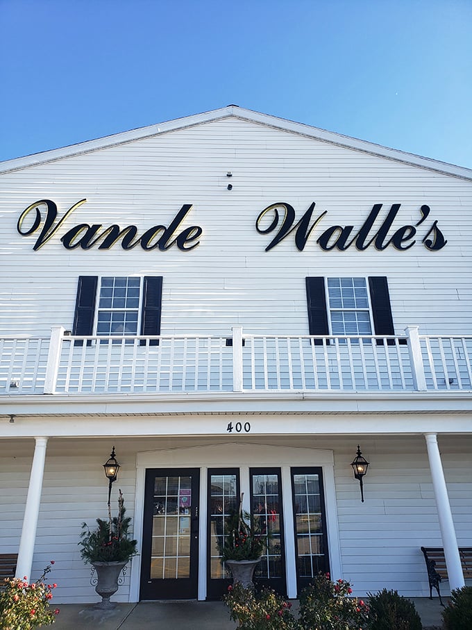 Welcome to Willy Wonka's Wisconsin outpost! Vande Walle's charming exterior promises a world of sweet delights inside. Just try not to lick the walls.