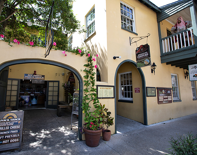 Welcome to the house of horrors! This menacing figure greets visitors, setting the tone for a journey through humanity's dark past.
