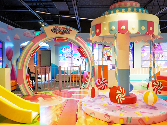 Step into a world where Willy Wonka meets Walt Disney! This candy-coated carousel is just the beginning of a sugar-fueled adventure that'll make your inner child squeal with delight.