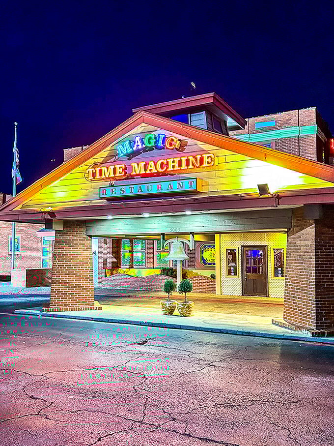 Step right up to the Magic Time Machine! This brick-and-mortar marvel might look unassuming, but inside lies a world of wonder waiting to be explored.