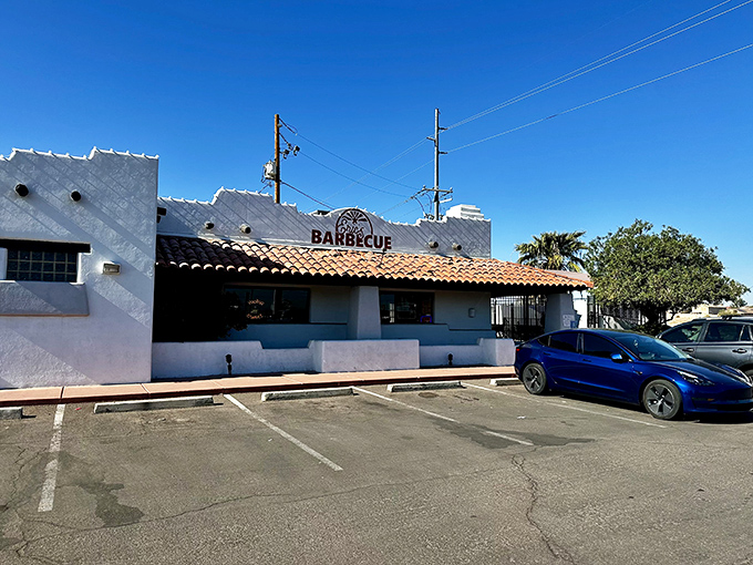 A humble facade that hides a smoky paradise. Eric's Family Barbecue proves you can't judge a book by its cover &ndash; or a restaurant by its exterior.