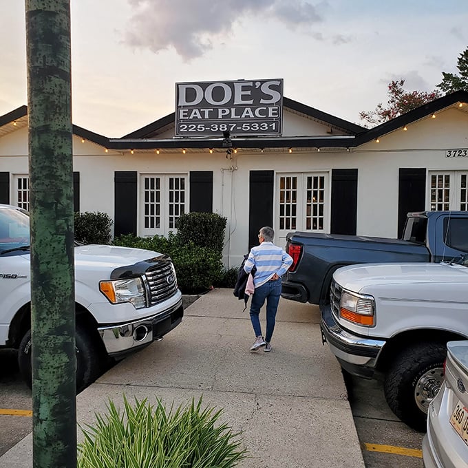 Doe's Eat Place: Where steak dreams come true and diet plans go to die. This unassuming white building houses a carnivore's paradise that'll make your taste buds do a happy dance.
