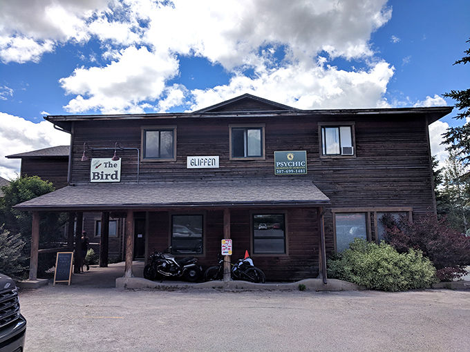 Log cabin meets culinary heaven! The Bird's rustic exterior promises a feast for both your eyes and taste buds.