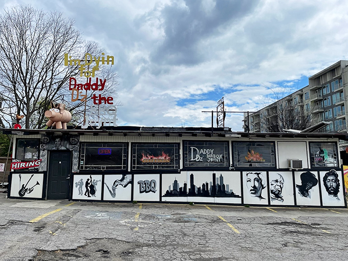 Welcome to BBQ paradise! This unassuming exterior hides a world of smoky delights, proving you can't judge a book by its cover&mdash;or a restaurant by its siding.