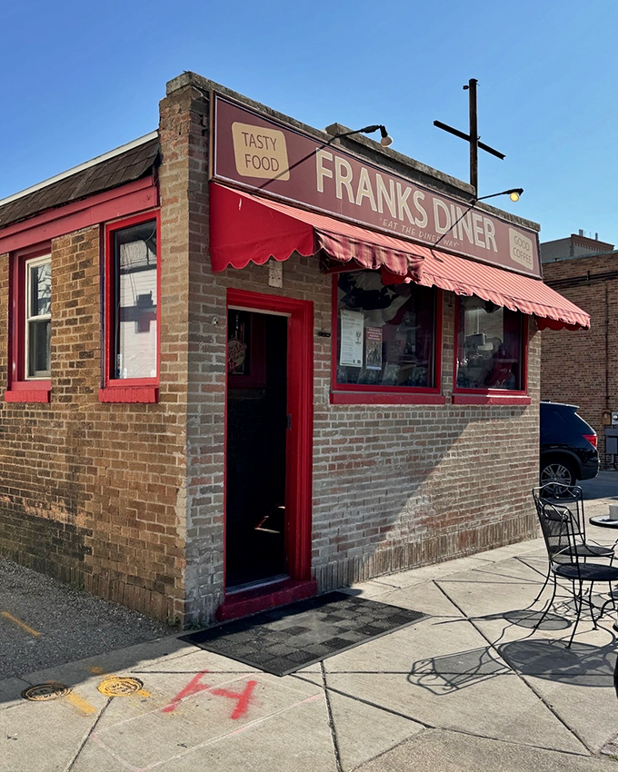 Step into a time machine disguised as a diner! Frank's exterior promises "GOOD COFFEE" and delivers a heaping helping of nostalgia with every visit.