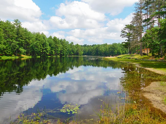 This crystal clear lake invites you to leave your worries behind and step into nature's embrace.