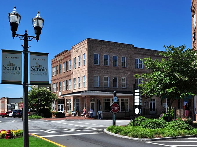 Main Street magic! Senoia's charming thoroughfare is like a Norman Rockwell painting come to life, with a dash of Hollywood sparkle.