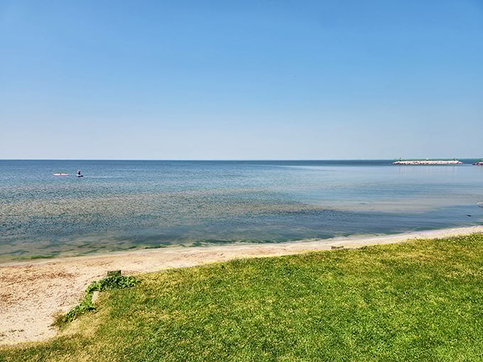 Nature's autumn masterpiece unfolds before your eyes. High Cliff State Park's panoramic vista is a feast of golden hues that would make even Midas jealous.