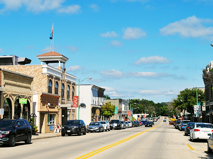 Main Street magic! Lodi's downtown is like a Norman Rockwell painting come to life, with a dash of Midwest charm and a sprinkle of modern flair.
